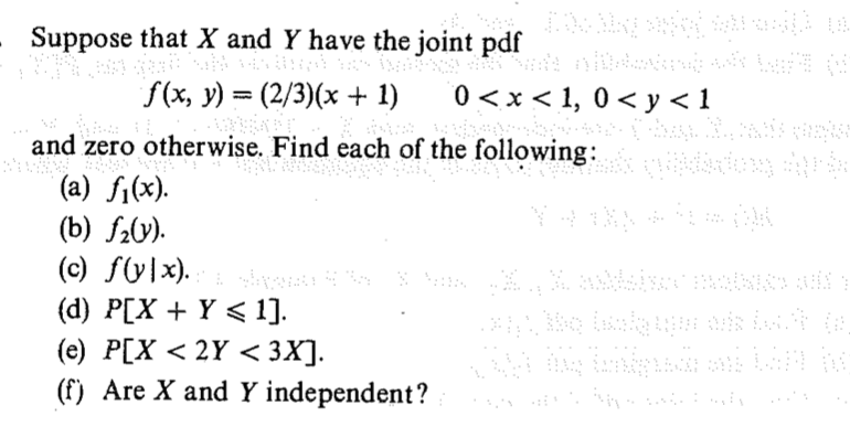 Solved Suppose that x ﻿and Y ﻿have the joint | Chegg.com