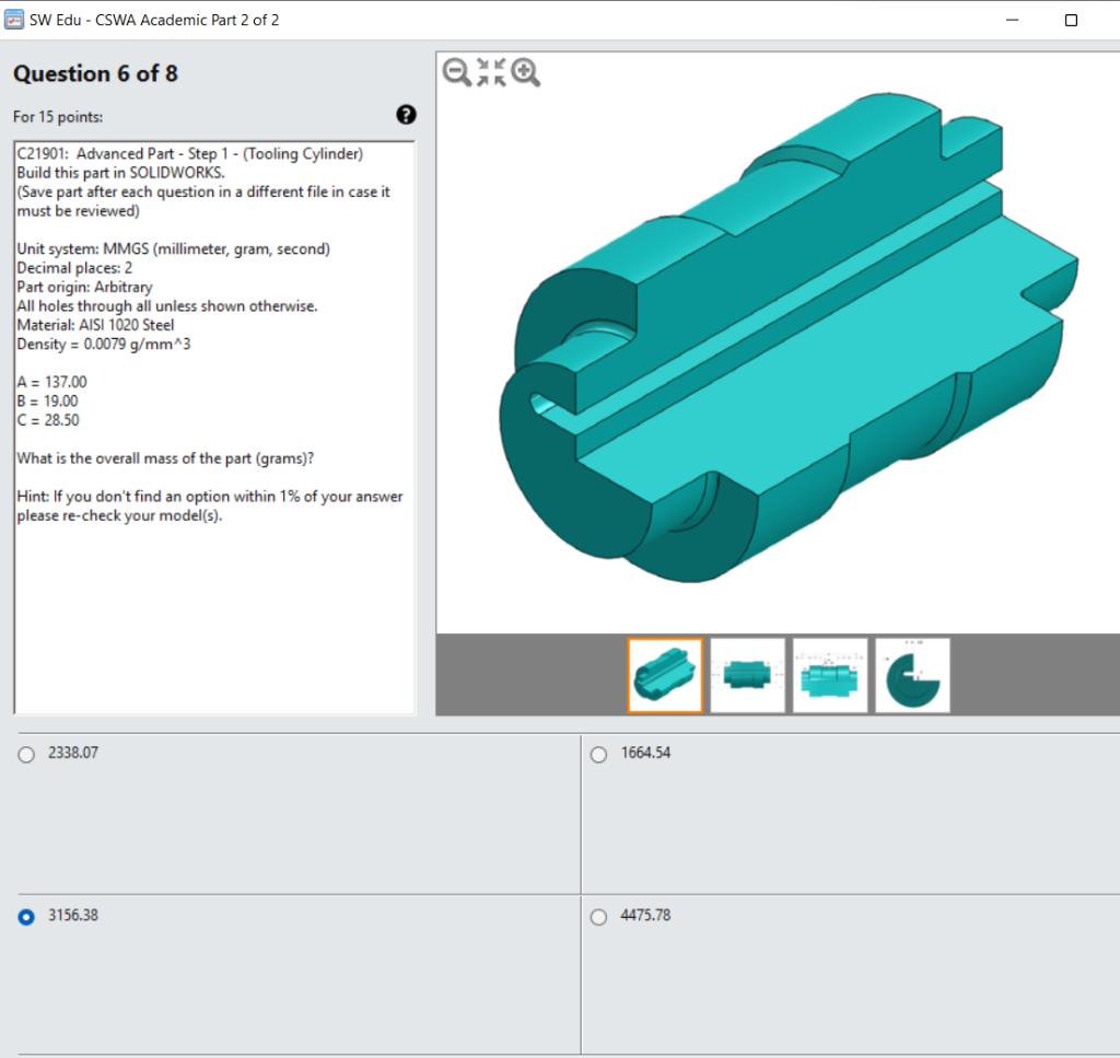 SW Edu - CSWA Academic Part 2 of 2 O Question 6 of 8 | Chegg.com