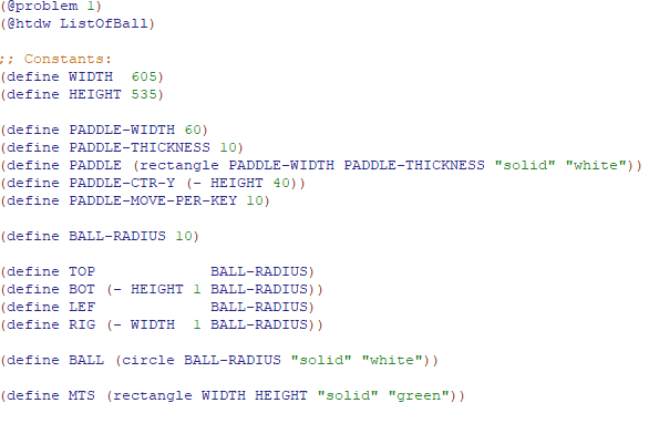 Solved i ; ; Data definitions: (@htdd Ball) (define-struct | Chegg.com