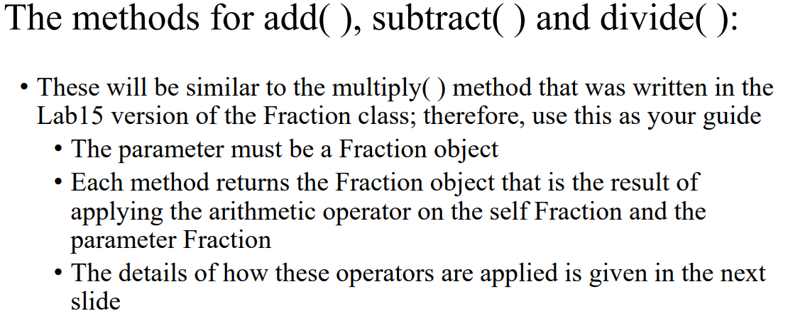 Solved - Gain additional experience with Object Oriented | Chegg.com