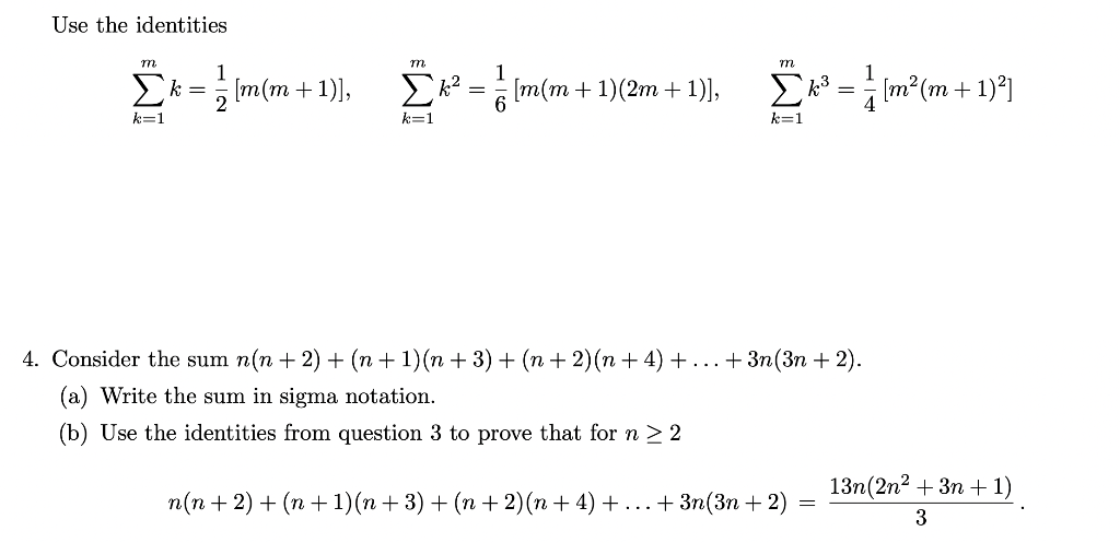 Solved Use the identities | Chegg.com