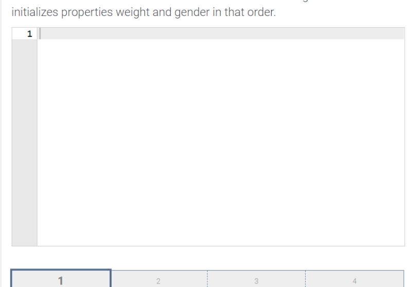 Solved initializes properties weight and gender in that | Chegg.com Solved initializes properties weight and gender in that | Chegg.com