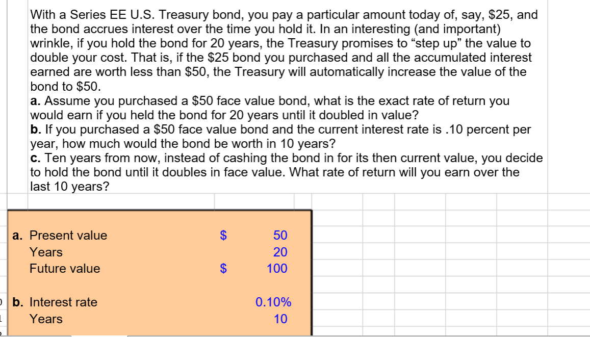 Solved With a Series EE U.S. Treasury bond, you pay a | Chegg.com