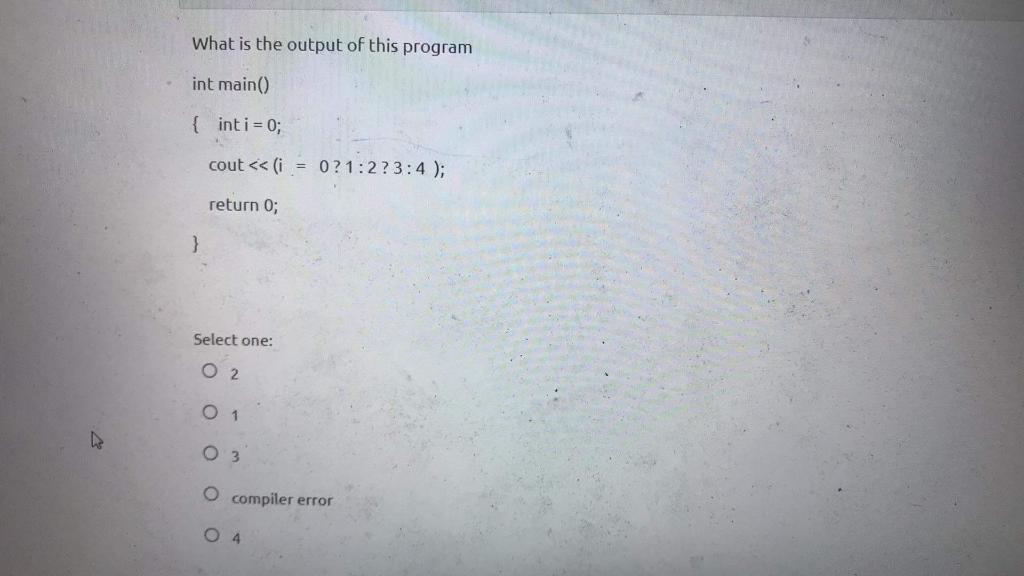 Solved What is the output of this program int main() { int i | Chegg.com