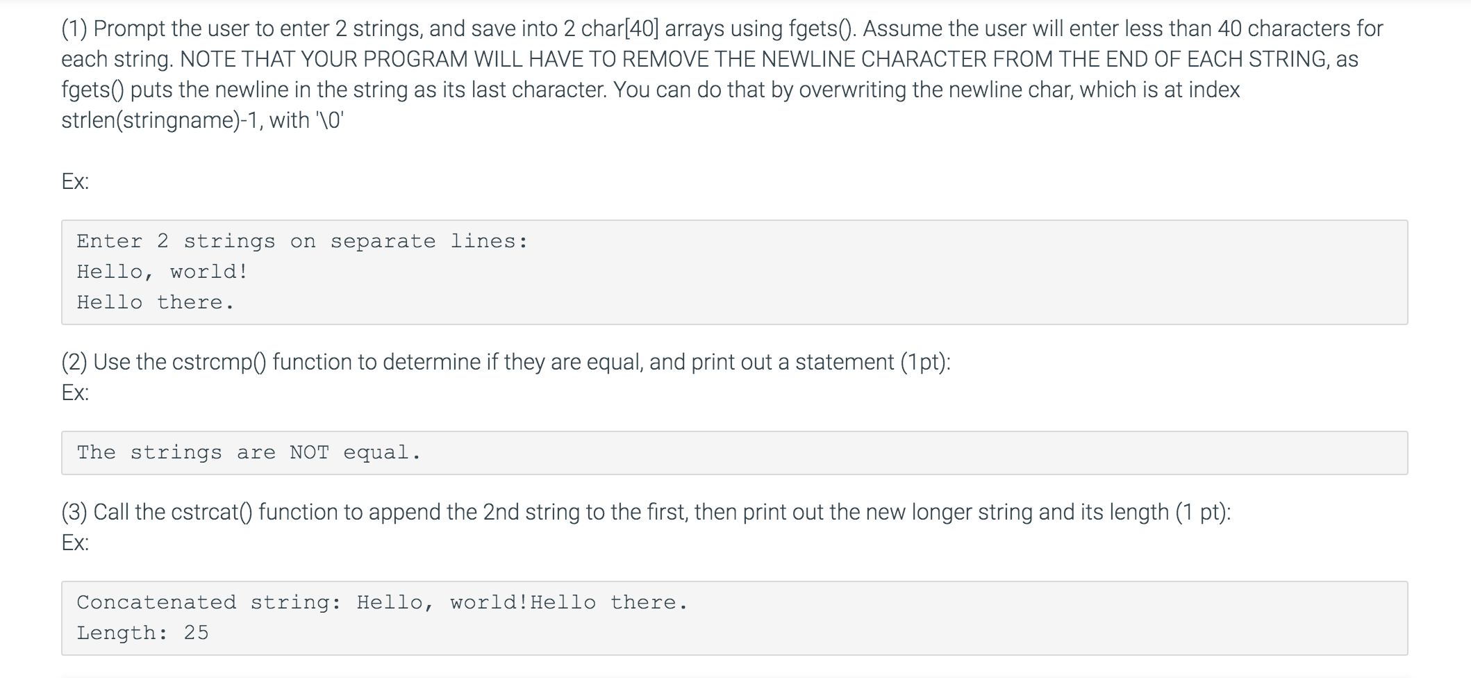 Solved 6.12 Lab Exercise Ch.6b: C-string functions Create | Chegg.com