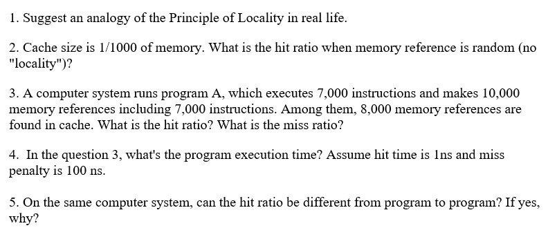 Solved 1. Suggest an analogy of the Principle of Locality in | Chegg.com
