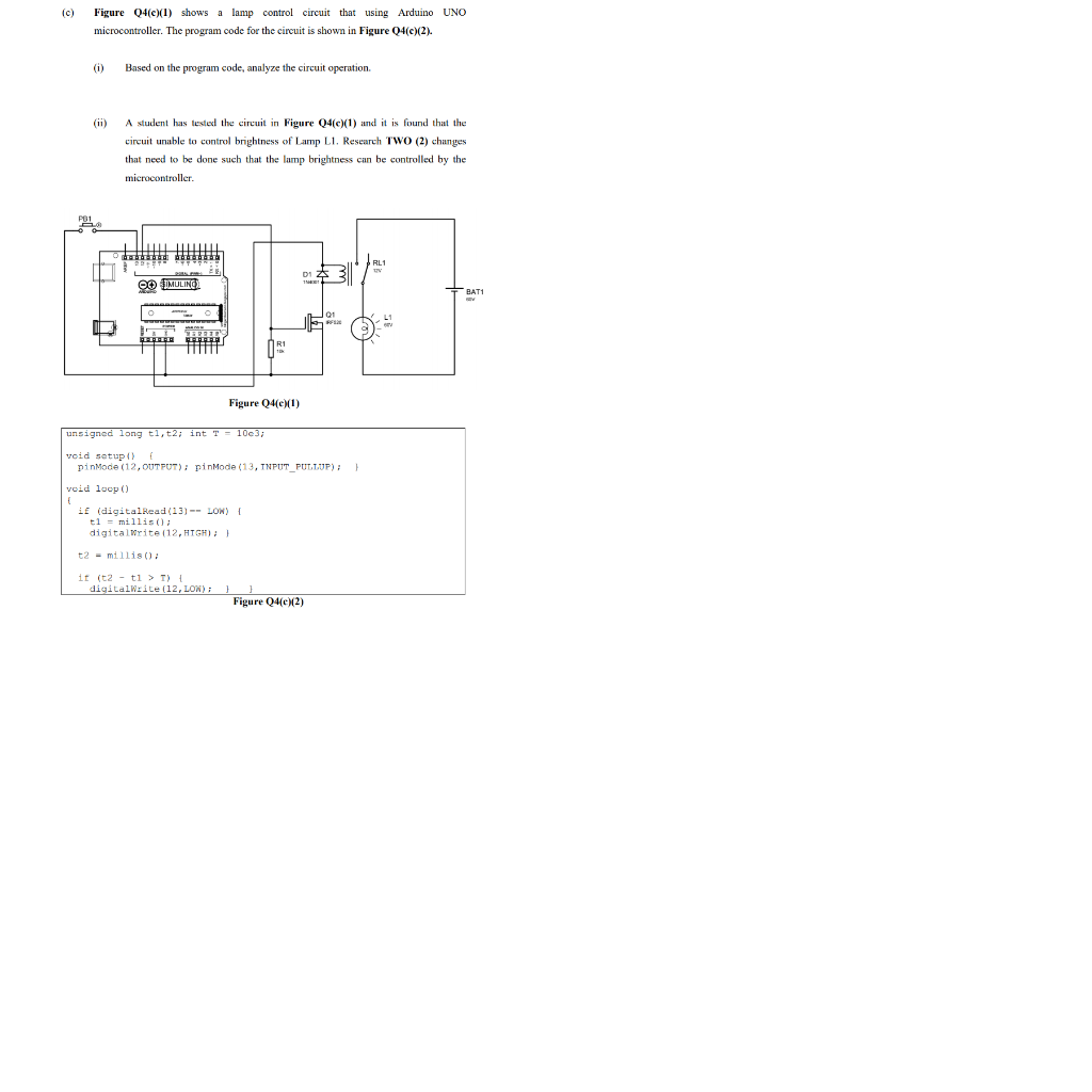 Solved io Figure 04(e)(1) shows a lamp control circuit that | Chegg.com