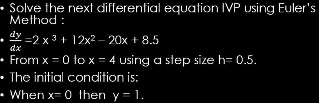 Solved . Solve the next differential equation IVP using | Chegg.com