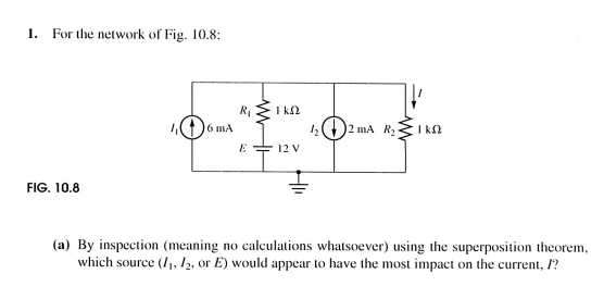 Solved 1. For the network of Fig. 10.8: FIG. 10.8 (a) By | Chegg.com