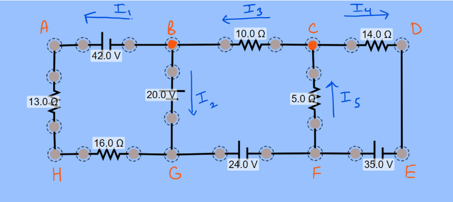 Solved 1. Write a junction equation for junction B. 2. | Chegg.com