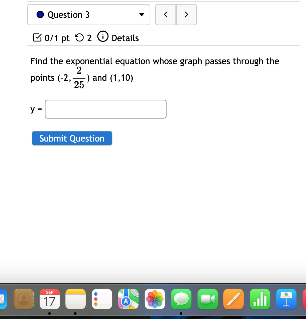 Solved Show Your Work Find The Exponential Equation Whose