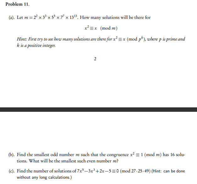 Solved Problem 11. (a). Let m=22 x 38 x 5* x7 x 1313. How | Chegg.com