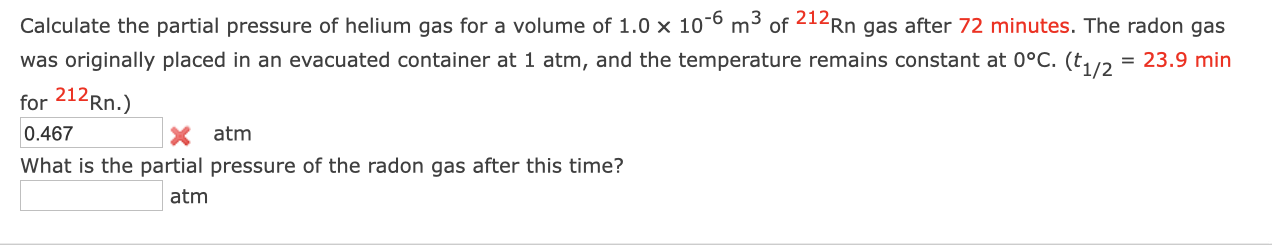 Solved Calculate the partial pressure of helium gas for a | Chegg.com