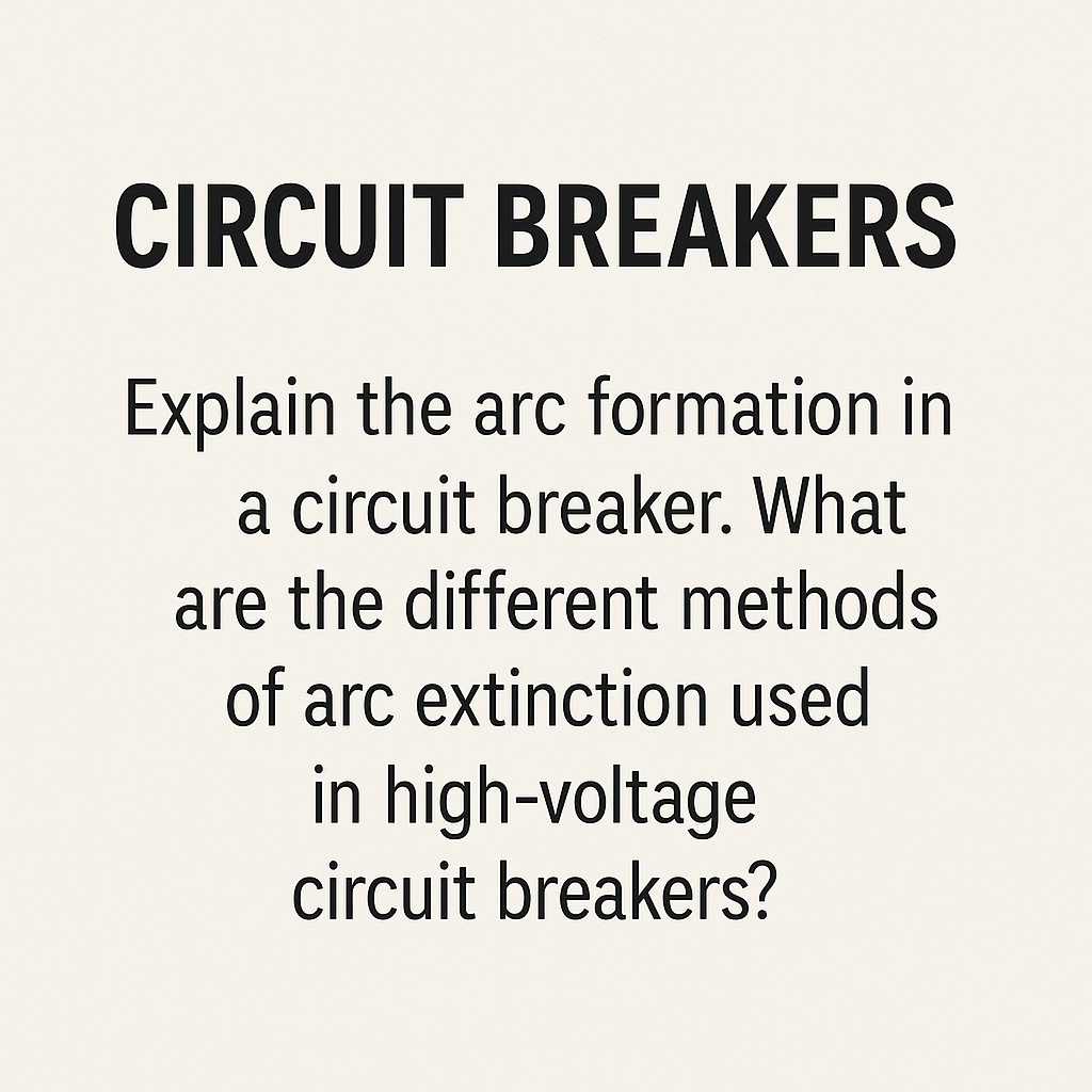 Solved Explain the arc formation in a circuit breaker. What | Chegg.com