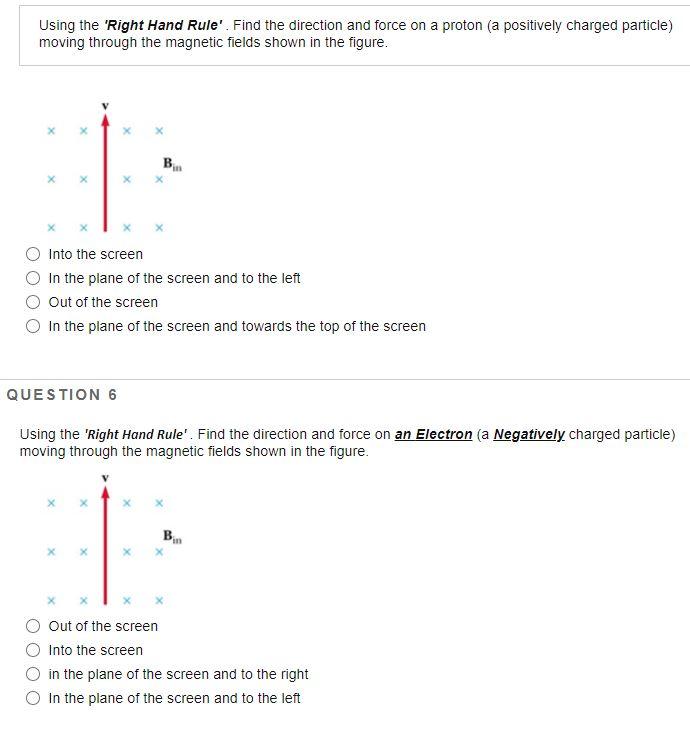 Solved Using the 'Right Hand Rule'. Find the direction and | Chegg.com