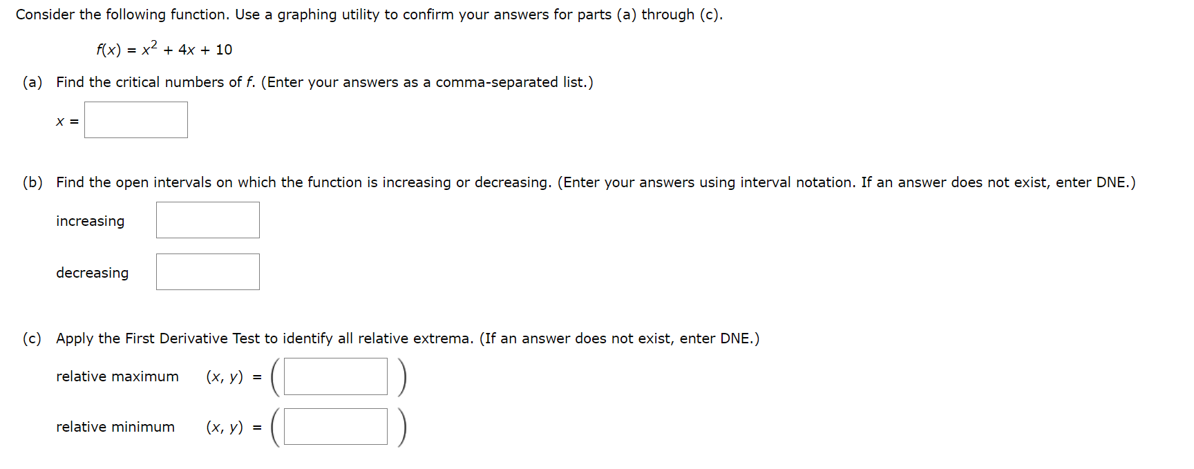 Solved Consider the following function. Use a graphing | Chegg.com