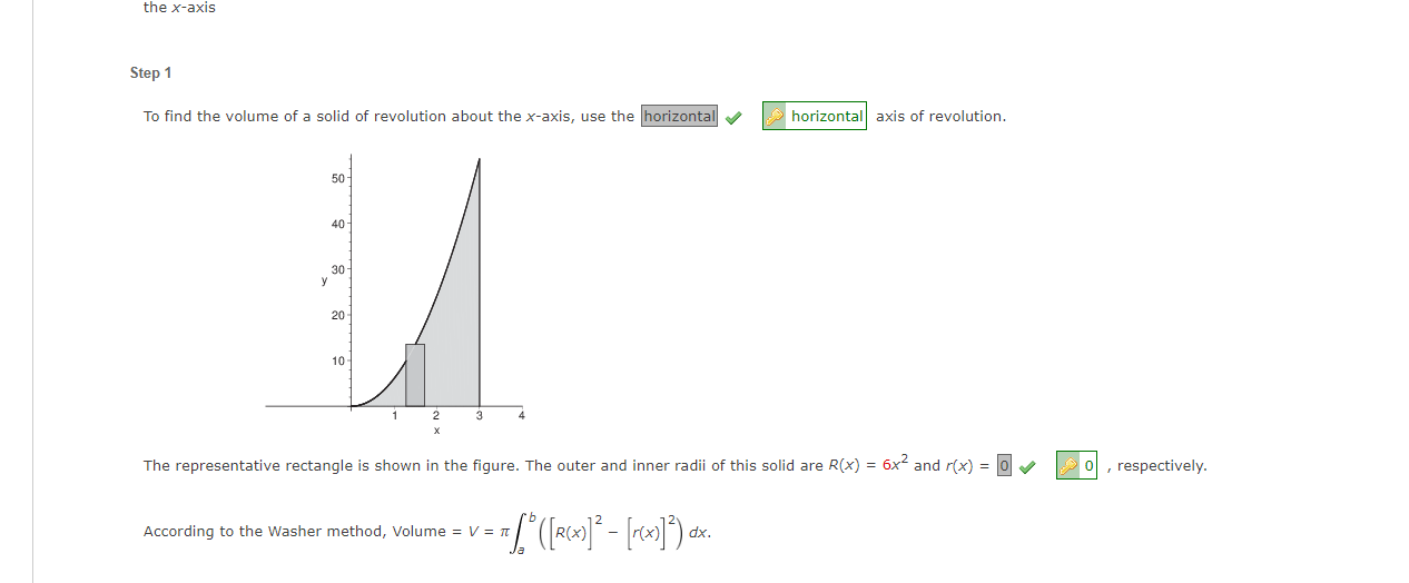 Solved To find the volume of a solid of revolution about the | Chegg.com