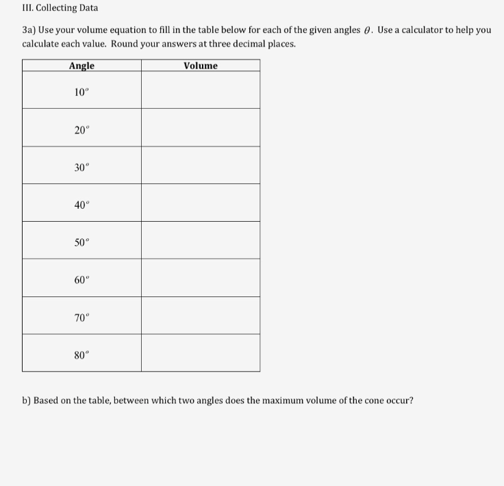 Solved II. Using Trigonometry to Calculate Radius \& Height | Chegg.com
