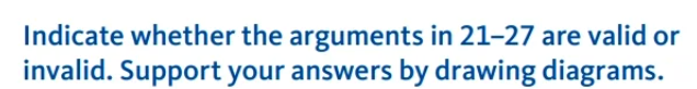 Solved Indicate whether the arguments in 21−27 are valid or | Chegg.com