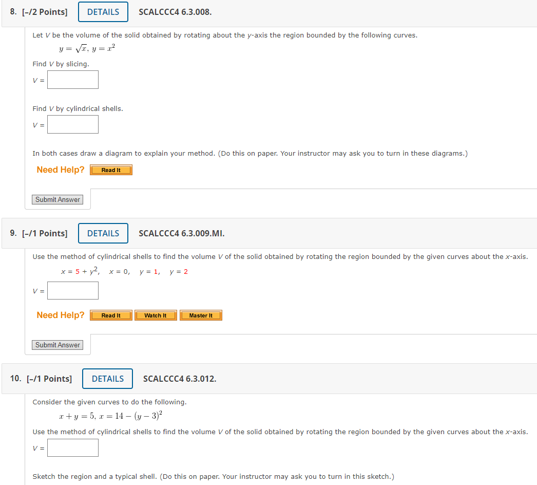 Solved Find the volume V of the described solid S. A cap of | Chegg.com