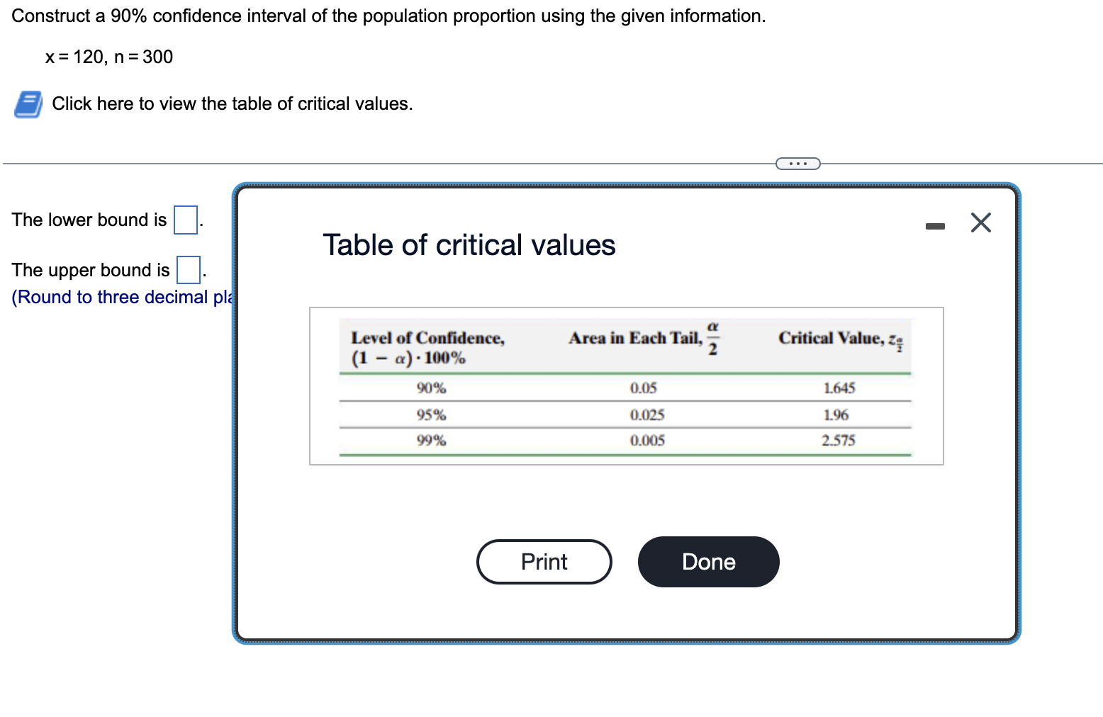 Solved Construct a 90% confidence interval of the population | Chegg.com