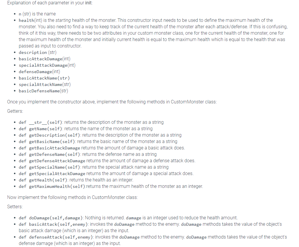 Solved Monster Battle In this lab we will create a battle | Chegg.com