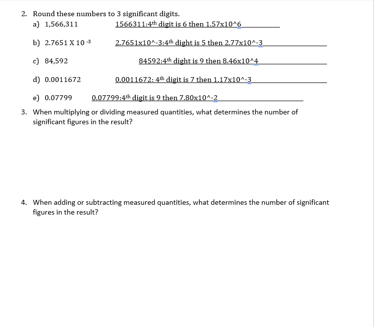 Solved 2. Round these numbers to 3 significant digits. a) | Chegg.com