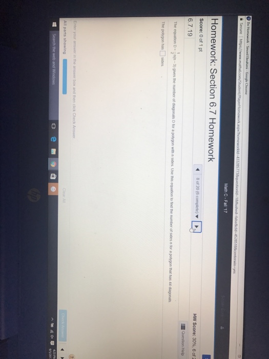 Solved Homework: Section 6.7 Homework HW Score: 30%, 6 of a | Chegg.com Solved Homework: Section 6.7 Homework HW Score: 30%, 6 of a | Chegg.com