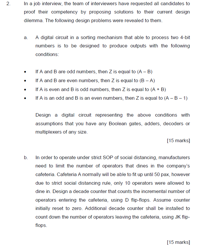 Solved 2. In a job interview, the team of interviewers have | Chegg.com