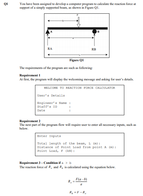 Solved Q1 You have been assigned to develop a computer | Chegg.com