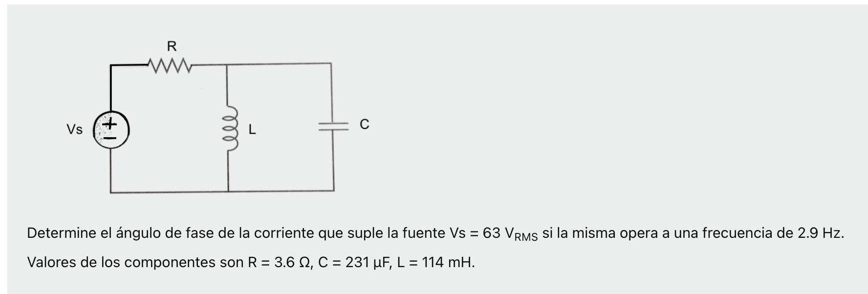 Solved R WWW Vs С ชชา Determine el ángulo de fase de la | Chegg.com