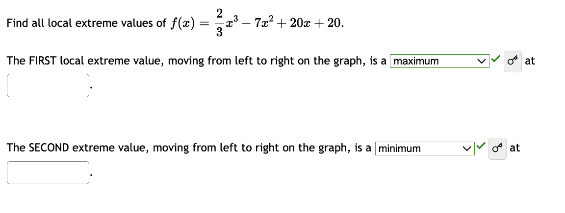 Solved Find all local extreme values of | Chegg.com