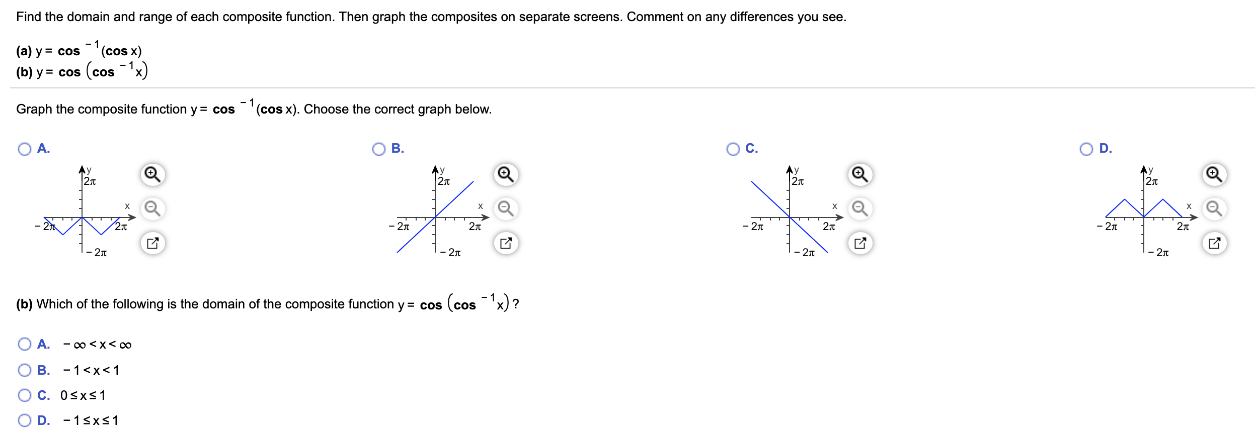 Solved Find The Domain And Range Of Each Composite Function