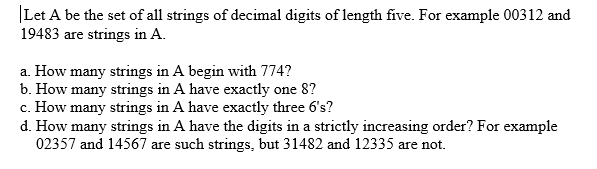 Solved Let A Be The Set Of All Strings Of Decimal Digits Of