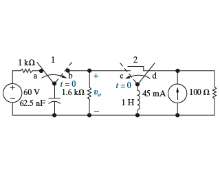 Solved The two switches in the circuit seen in operate | Chegg.com