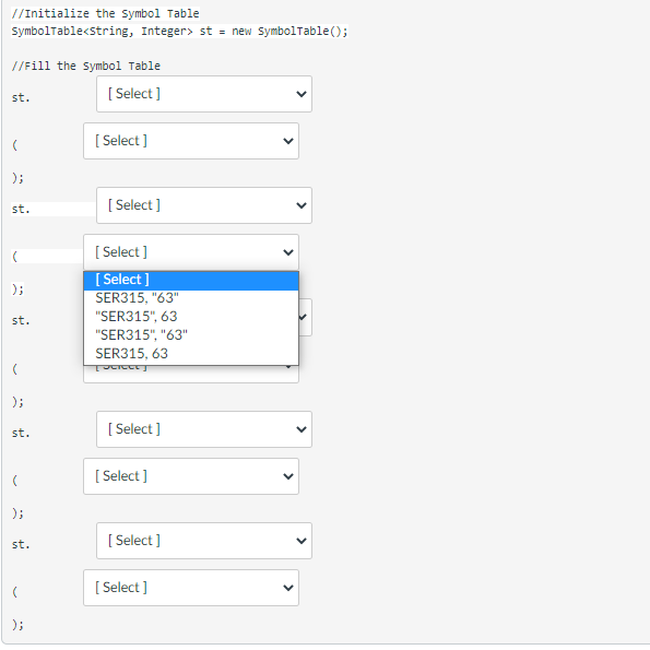 Solved: Dunning] Populate A Symbol Table Using The Textboo... | Chegg.com