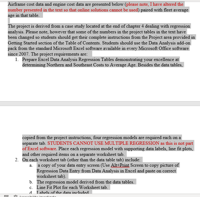 Solved The project is adapted from the Chapter 4 Case Study | Chegg.com