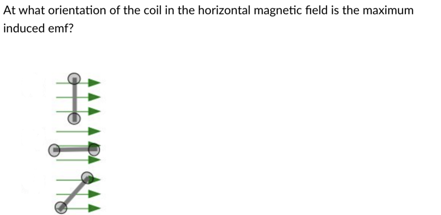 Solved Which one has the maximum induced emf? first bar, | Chegg.com
