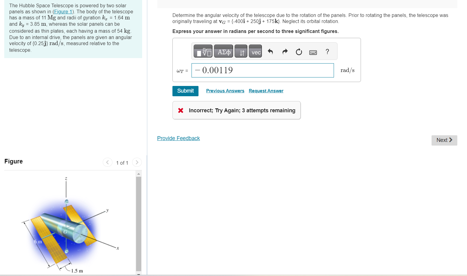 Solved The Hubble Space Telescope is powered by two | Chegg.com