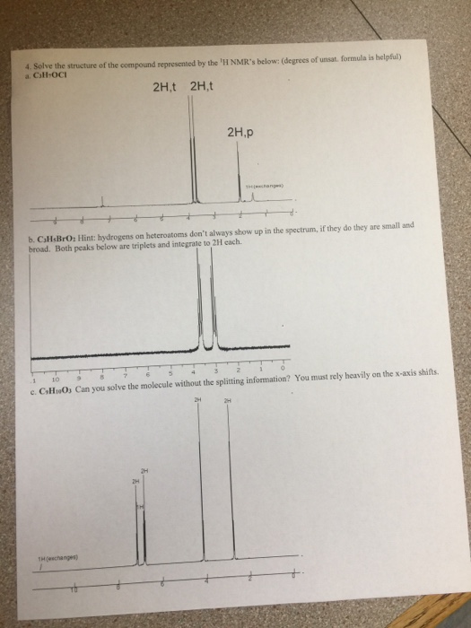 Solved e the structure of the compound represented by the 'H | Chegg.com