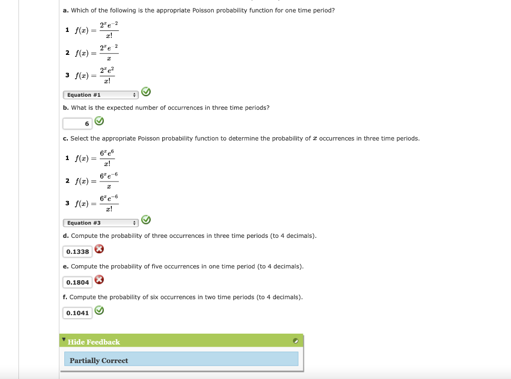 Solved a. Which of the following is the appropriate Poisson | Chegg.com