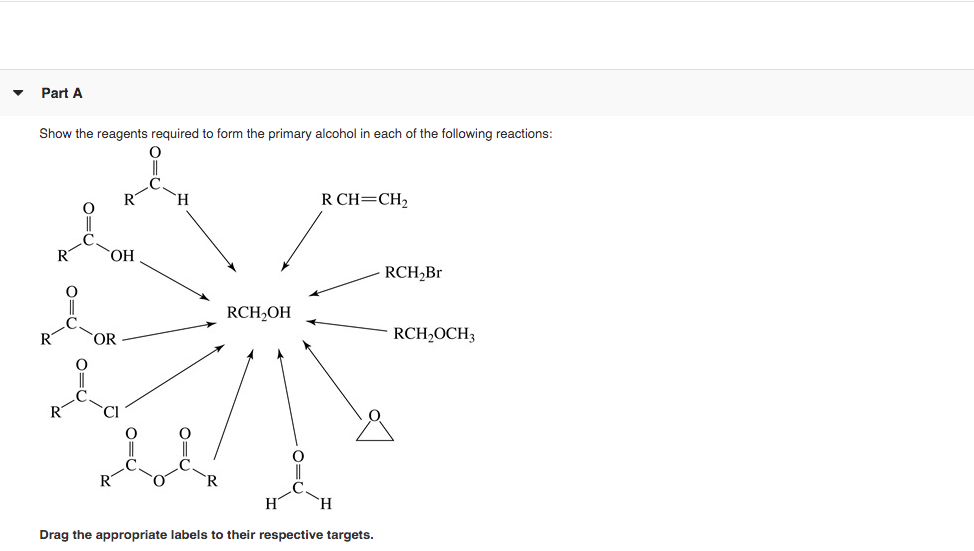 Solved Part A Show the reagents required to form the primary | Chegg.com
