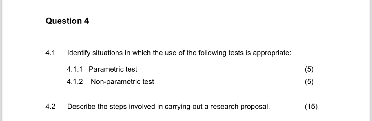 Solved Question 44.1 ﻿Identify situations in which the use | Chegg.com