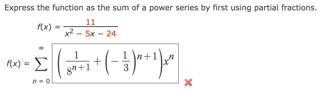 Solved Express the function as the sum of a power series by | Chegg.com