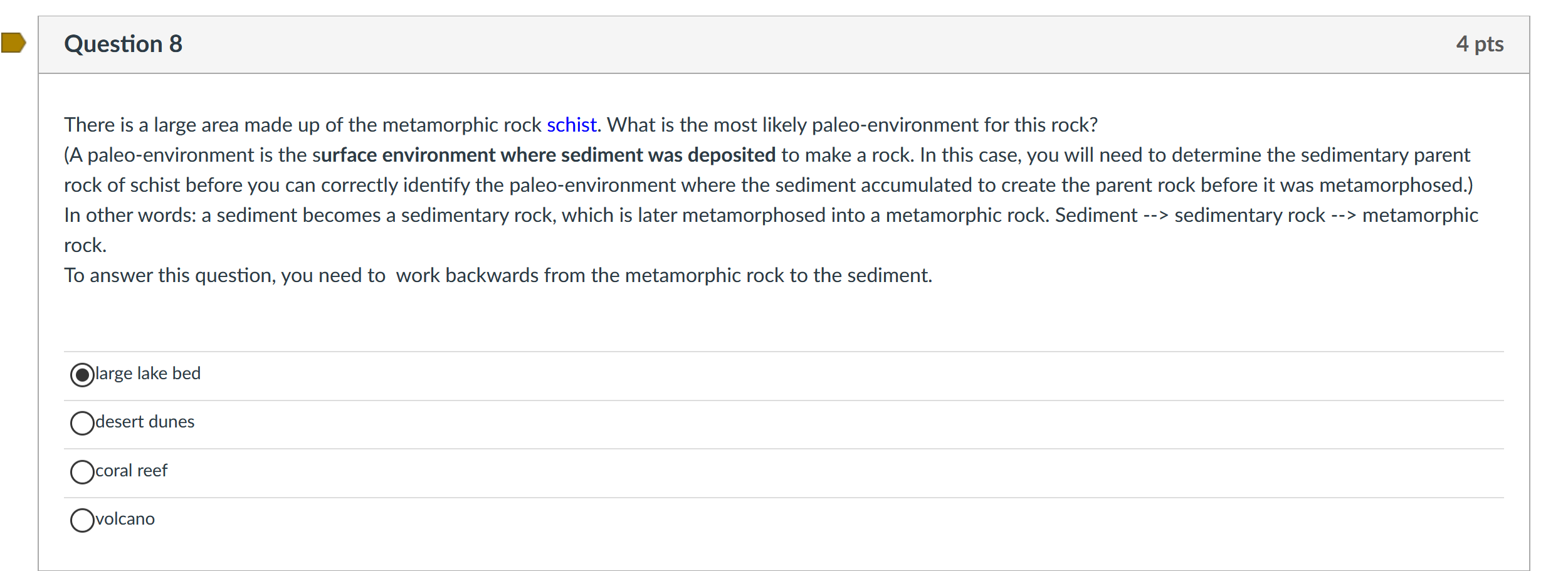 Solved Question 8 4 pts There is a large area made up of the | Chegg.com