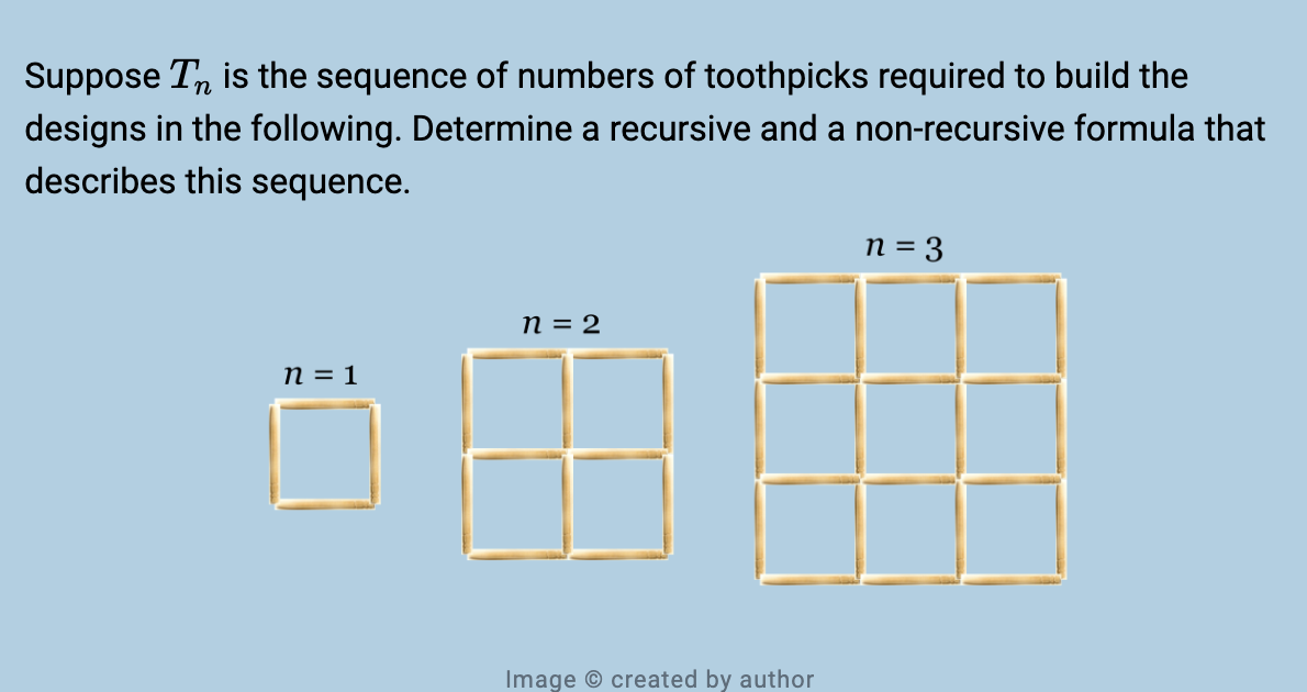 Solved Suppose Tn ﻿is the sequence of numbers of toothpicks | Chegg.com