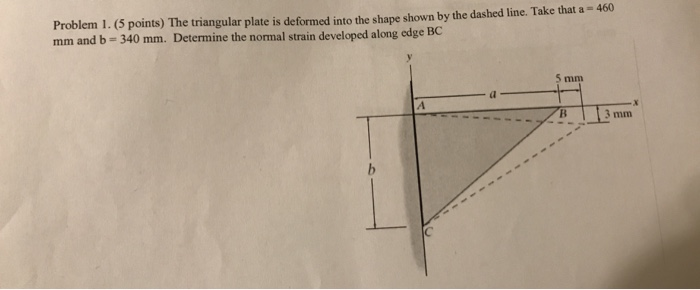 Solved Problem 1. (5 points) The triangular plate is | Chegg.com Solved Problem 1. (5 points) The triangular plate is | Chegg.com