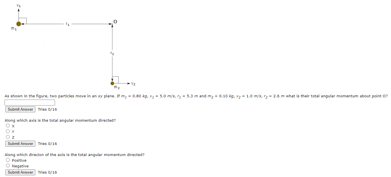Solved V1 r1 m1 r2 V2 m 2 As shown in the figure, two | Chegg.com