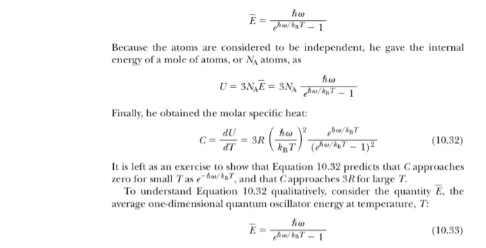 Solved 1 Starting with the expression for the internal | Chegg.com