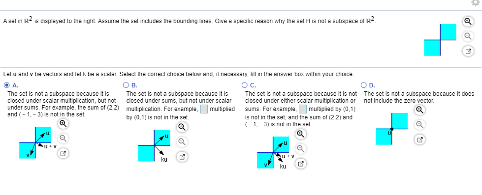 Solved A Set In R2 Is Displayed To The Right Assume The Set 2449